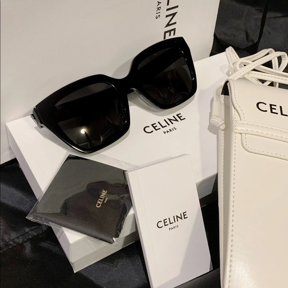 Celine | Accessories | Celine Monochroms 3 Sunglasses In Acetateblack | Poshmark